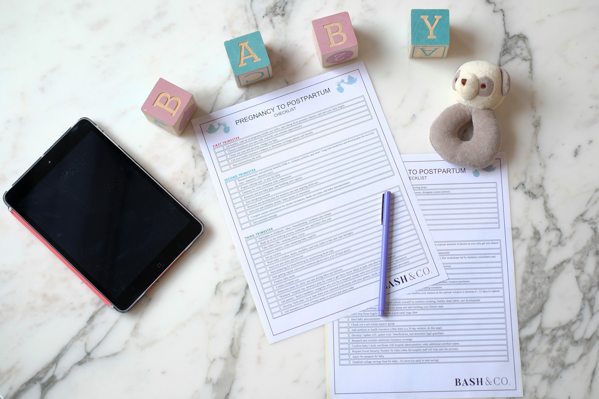 What to Do When Expecting - The Complete Pregnancy Checklist - Bash & Co.